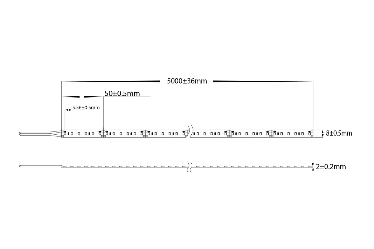 HCP-3225485 - 4.8W 24v DC 180LED 5000k IP20 Super Efficiency LED Strip ...