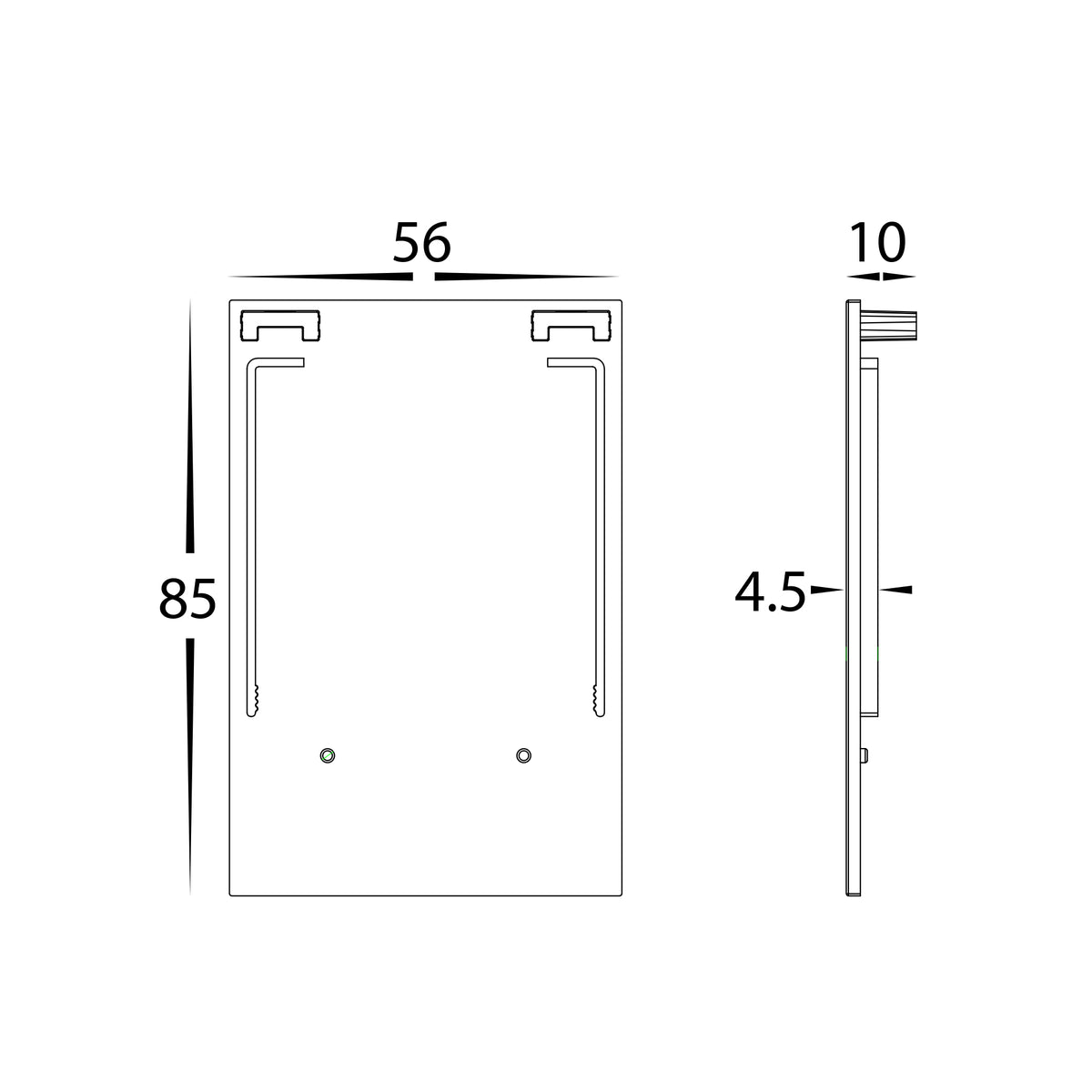HCP-603100-EC - White End Caps to suit Linear Modules Aluminium Profil ...