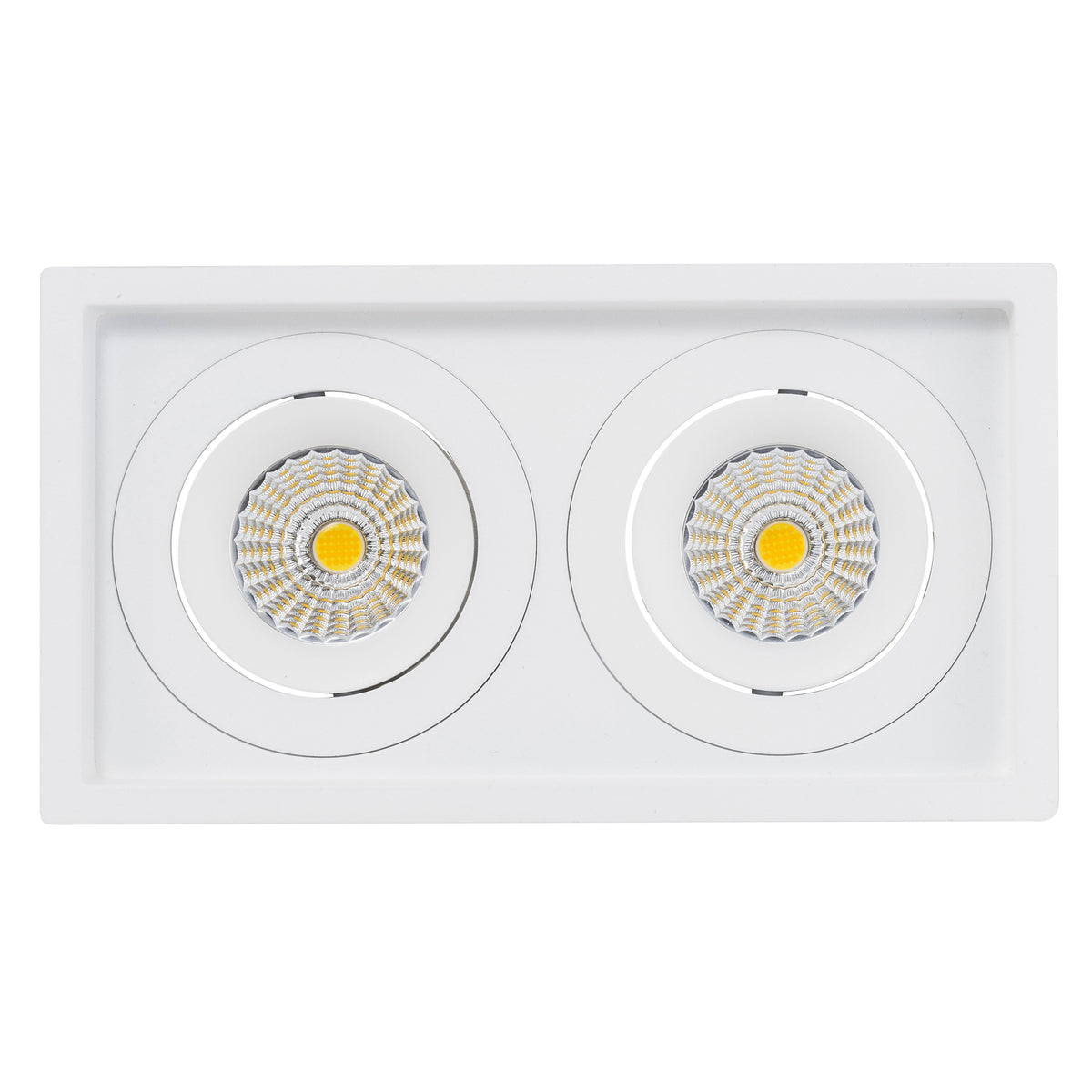 HCP-81351113 - White Rectangle Tilt 2x13w Dali Tunable Recessed LED Do ...